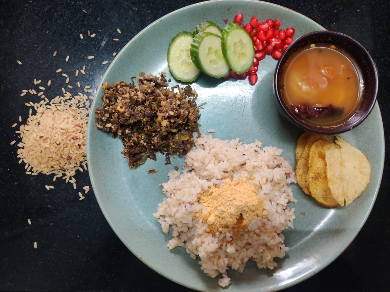 The brown rice that is golden! Thuyamalli unpolished rice or kai kutha ...