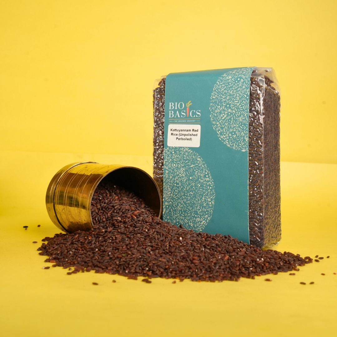 Kattuyanam Red Rice,Tinni Chawal 500g,1kg, 2kg - Bio Basics Organic ...